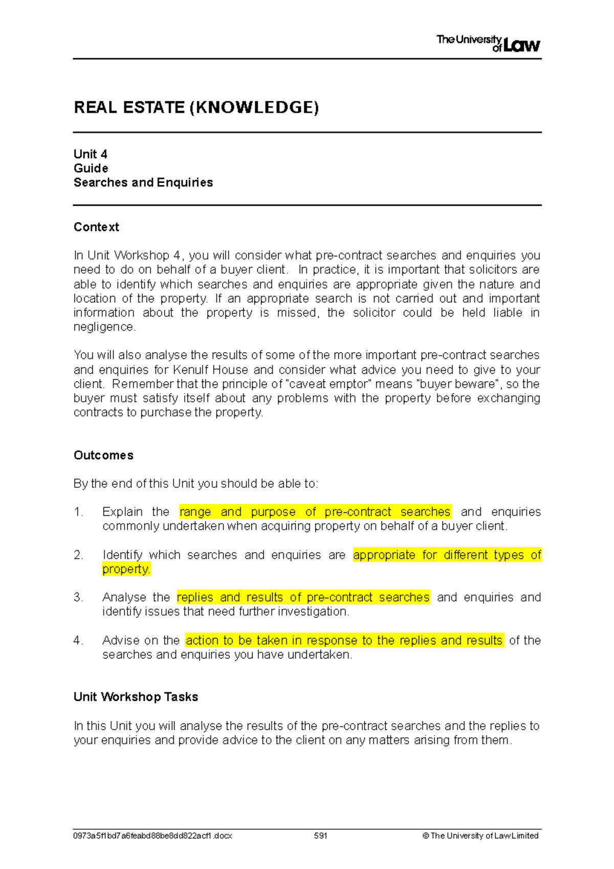 2223 re ws04 ce01 guide t - REAL ESTATE (KNOWLEDGE) Unit 4 Guide ...