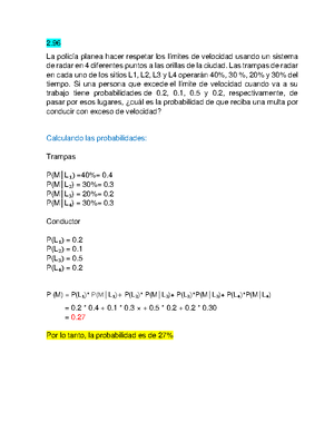 Fórmulas Modelo MM1 Y Ejercicios - FÓRMULAS MODELO M/M/ Probabilidad ...