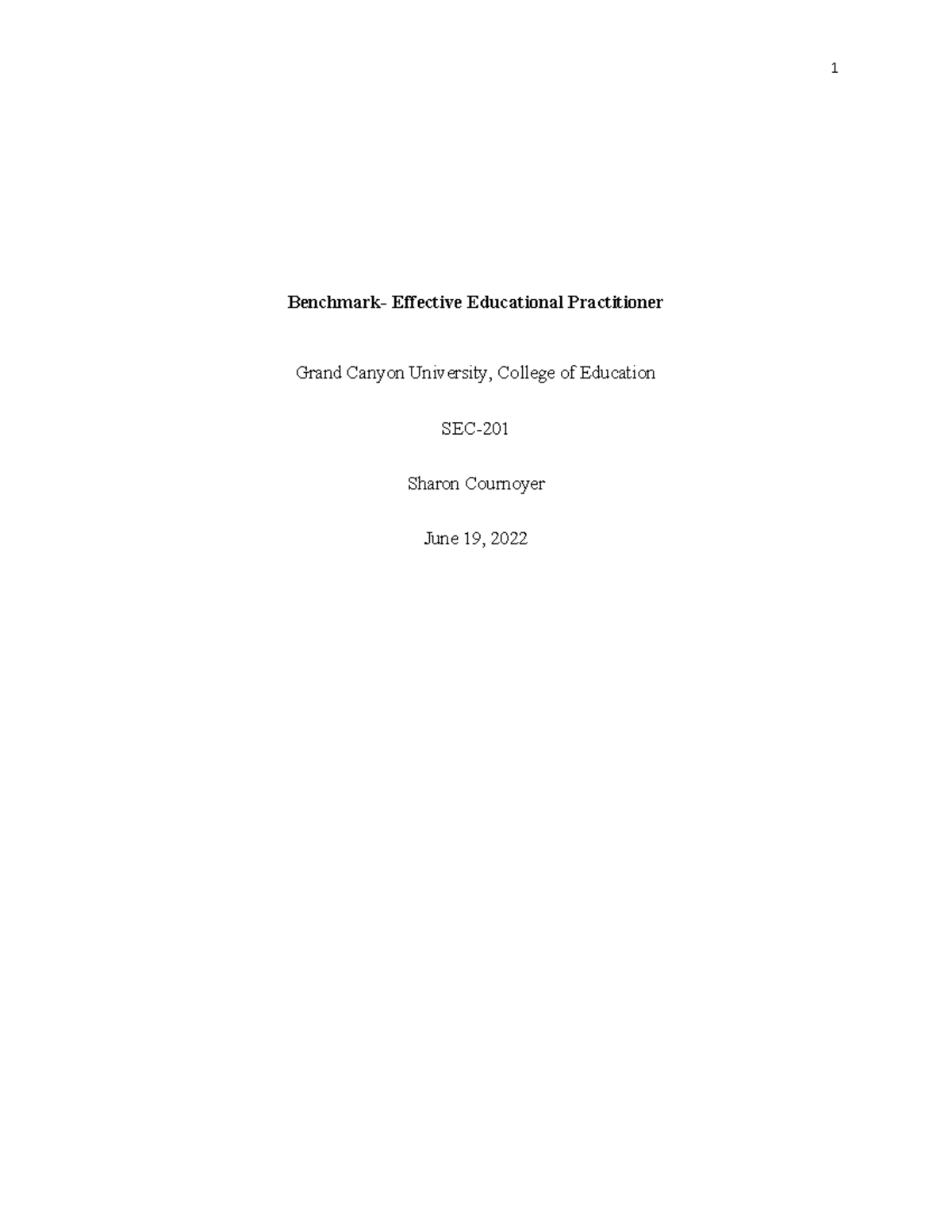 Sec 201 benchmark pdf - Benchmark- Effective Educational Practitioner ...