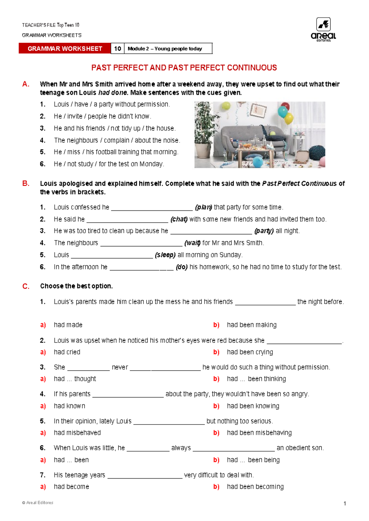 Ae tt1021 grammar worksheet 10 - TEACHER’S FILE Top Teen 10 GRAMMAR ...