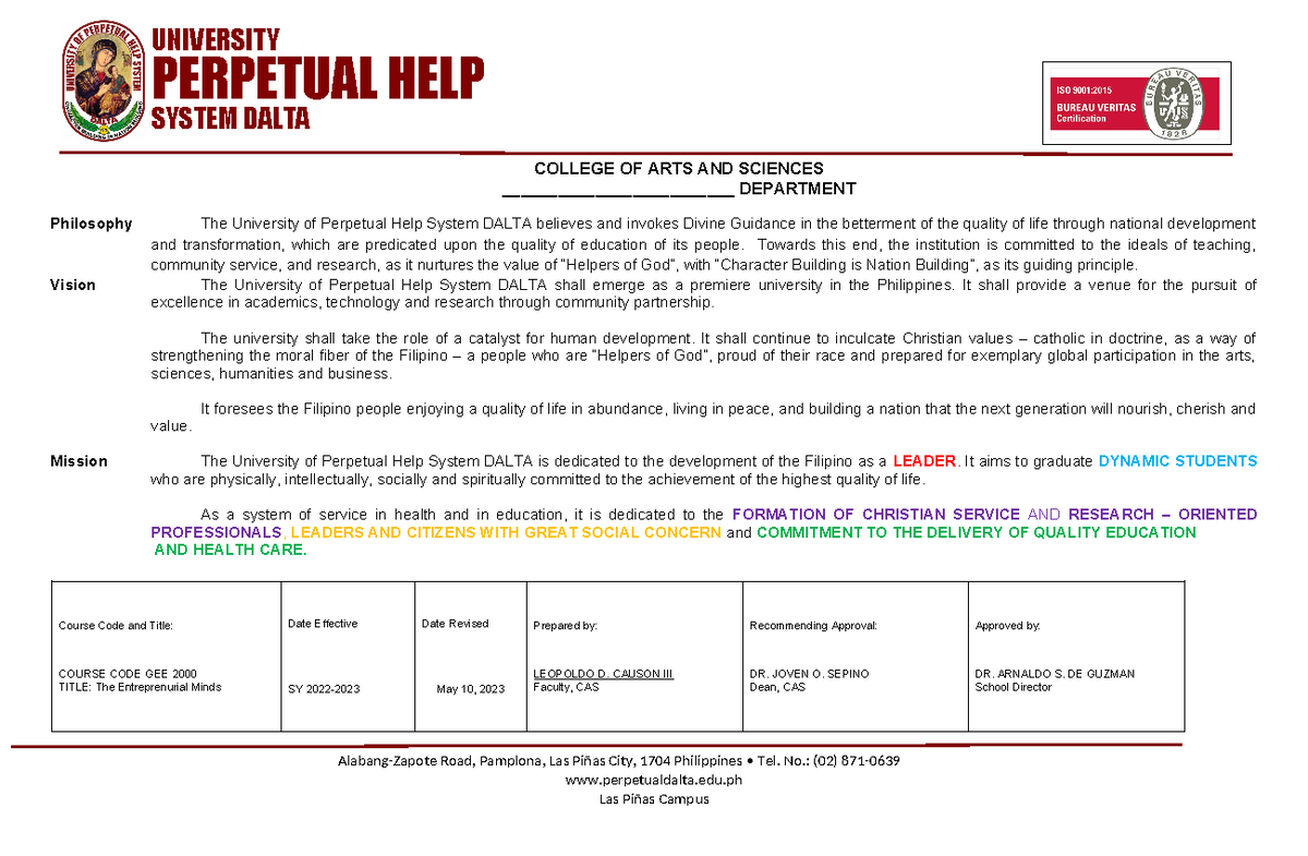 GEE 2000 (1) - ................ - PERPETUAL HELP SYSTEM DALTA OF ...