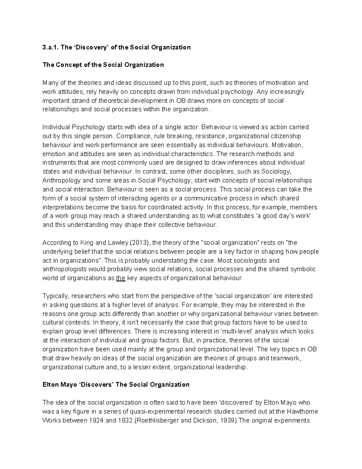 Week 9 Reading - Graham Rodwell - 3.a. The ‘Discovery’ of the Social ...