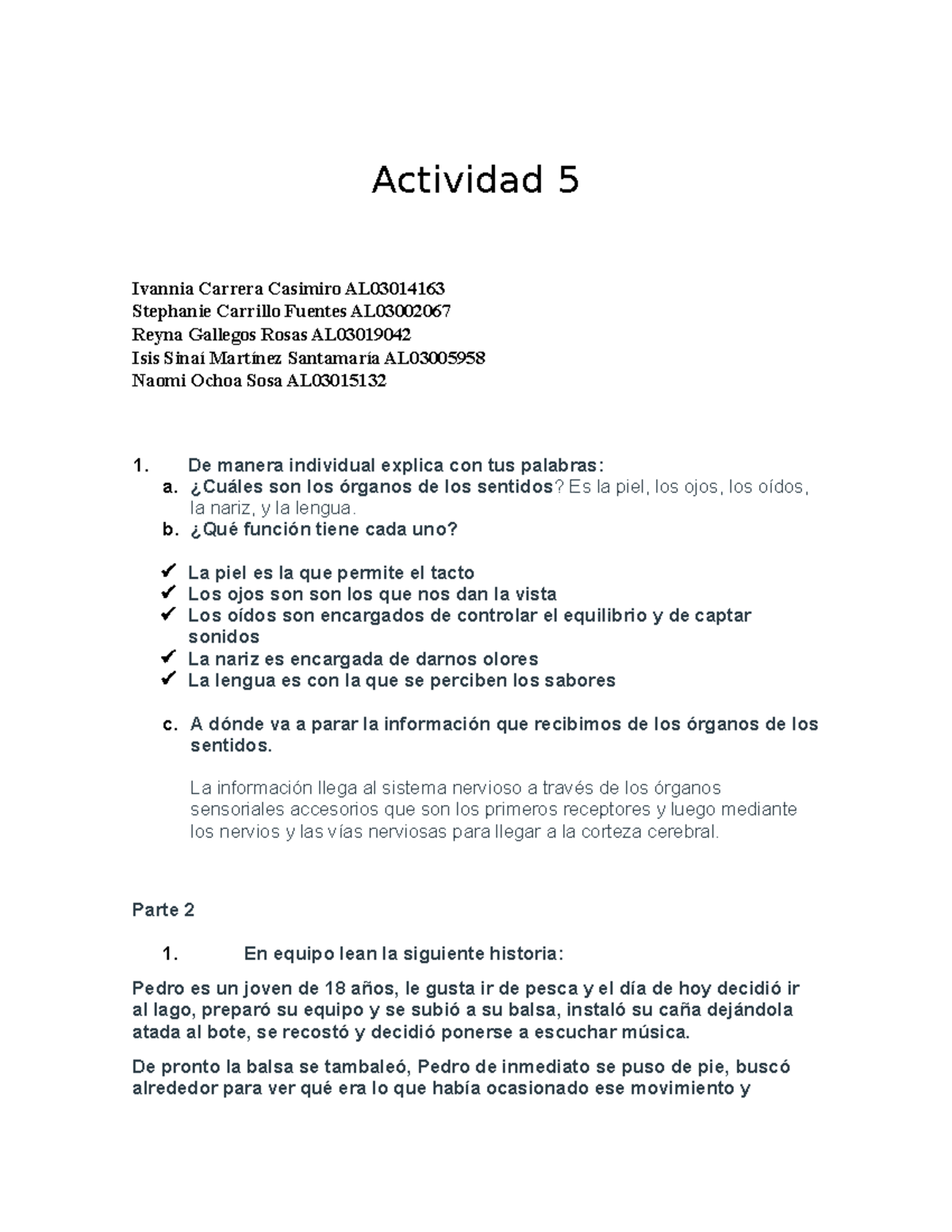 Actividad 5 cuerpo humano - Actividad 5 Ivannia Carrera Casimiro AL ...