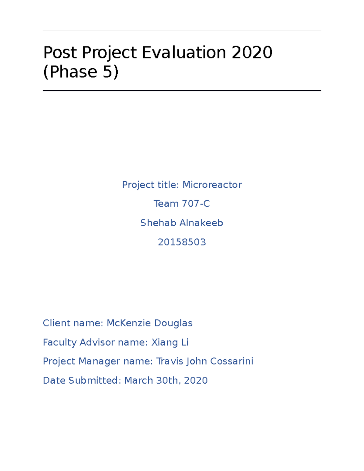 Phase 5 - Big assignment for final work project - Post Project ...