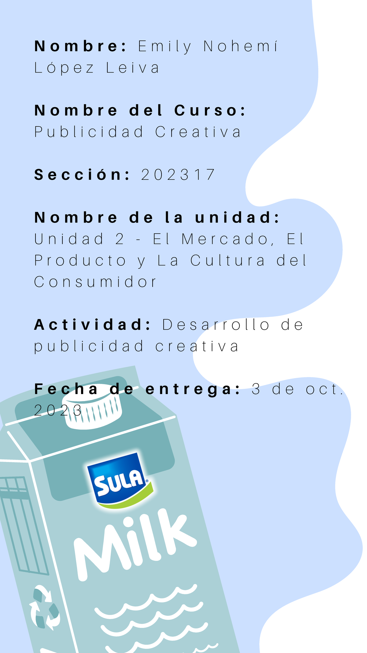 Emily Lopez ACT 2 Unidad 2 Publicidad Creativa - N o m b r e : E m i l ...