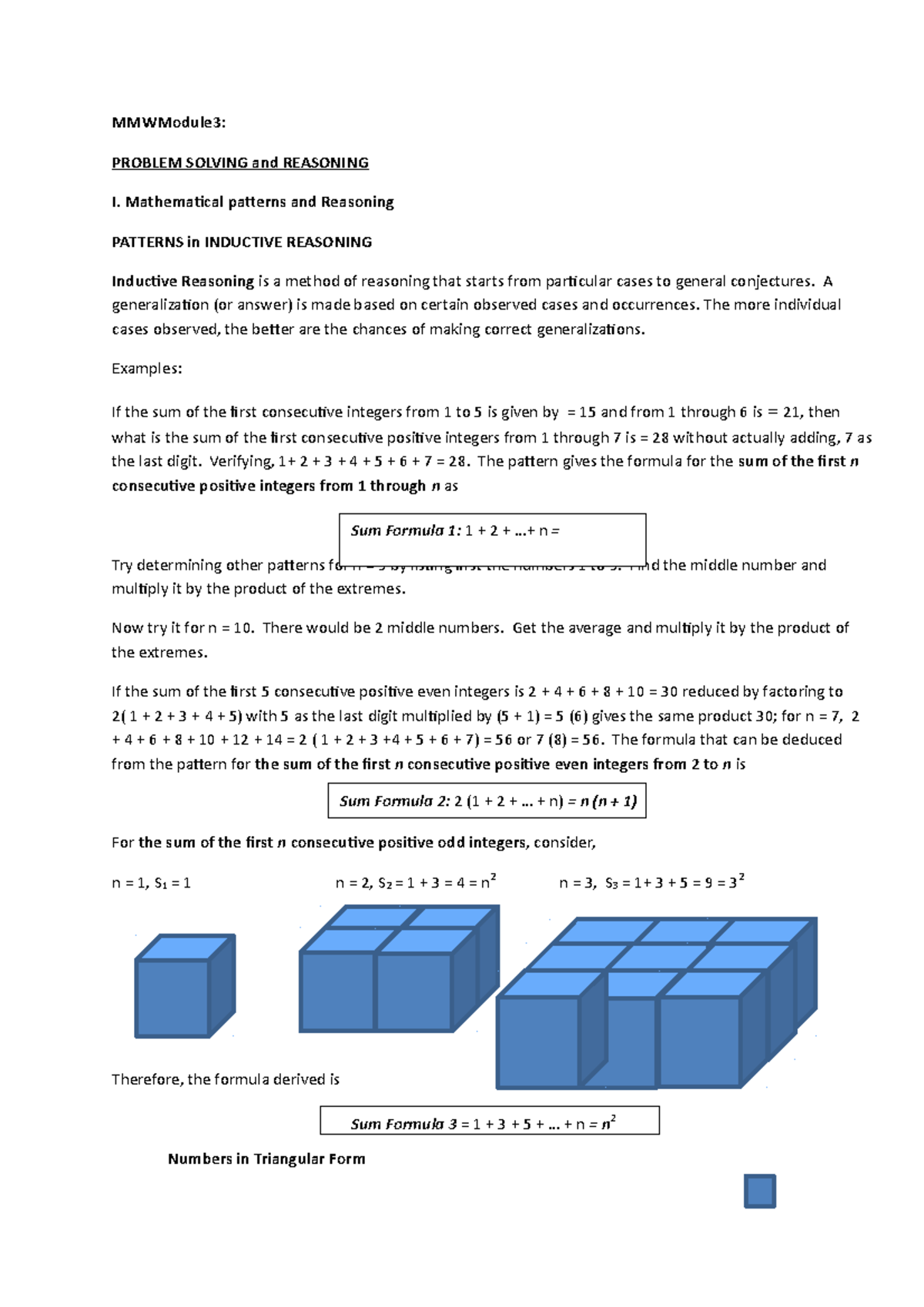 MMWModule 3 - Lecture Notes About Reasoning - MMWModule3: PROBLEM ...