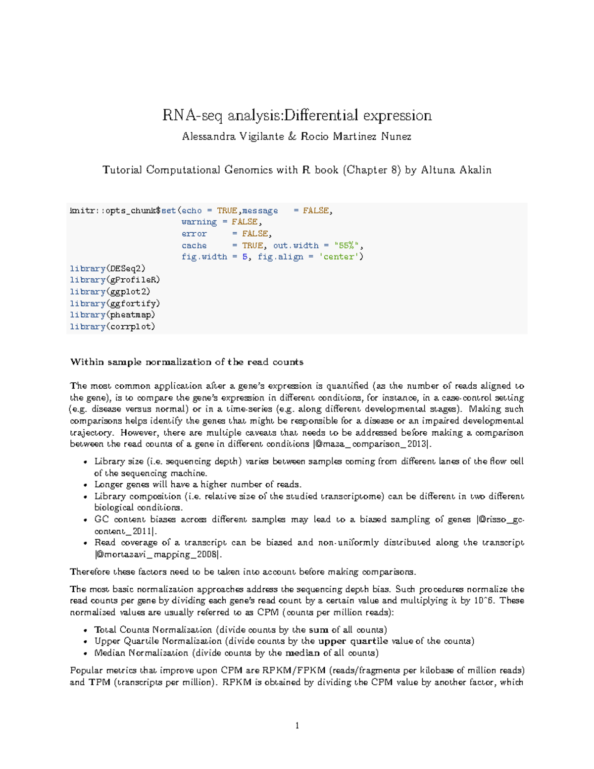 Tutorial 2 Differential expression analysis Feb22 - RNA-seq analysis:Differential expression ...