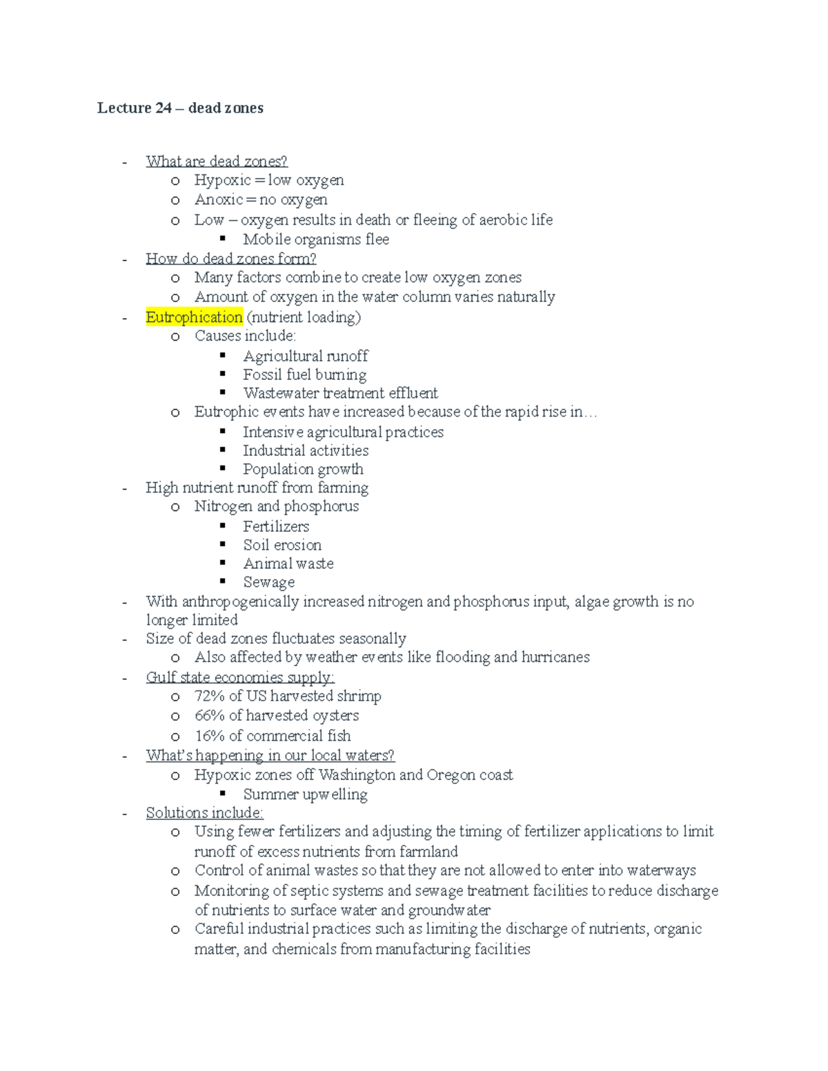 Lecture 24 – dead zones - digital notes Mikelle Nuwer - Lecture 24 ...