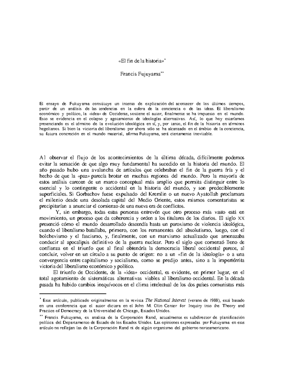 1 Findela Historia - Artículo leído en clase para el tema 11, fin de la ...