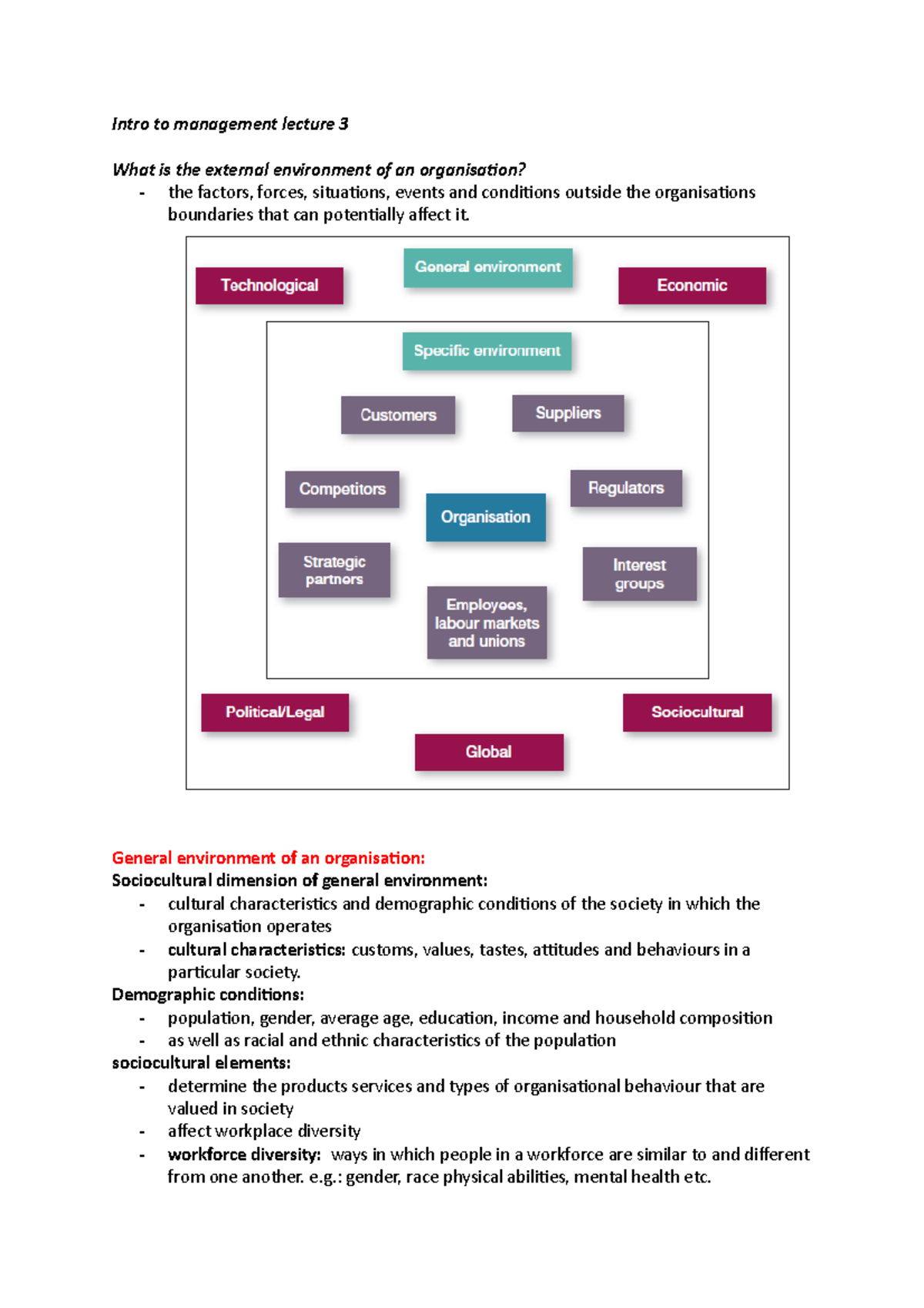 Introduction to management lecture 3 - Intro to management lecture 3 ...