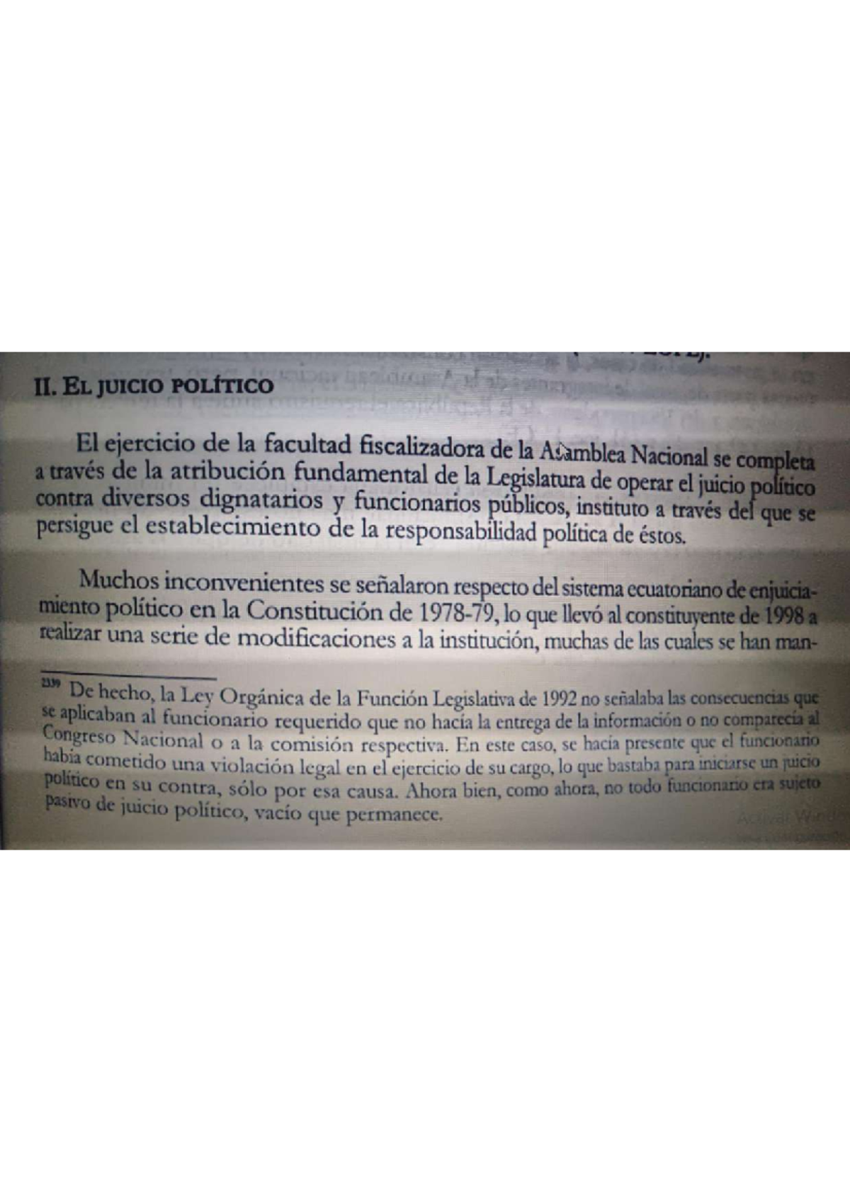 Juicio político - Derecho Constitucional II - Studocu