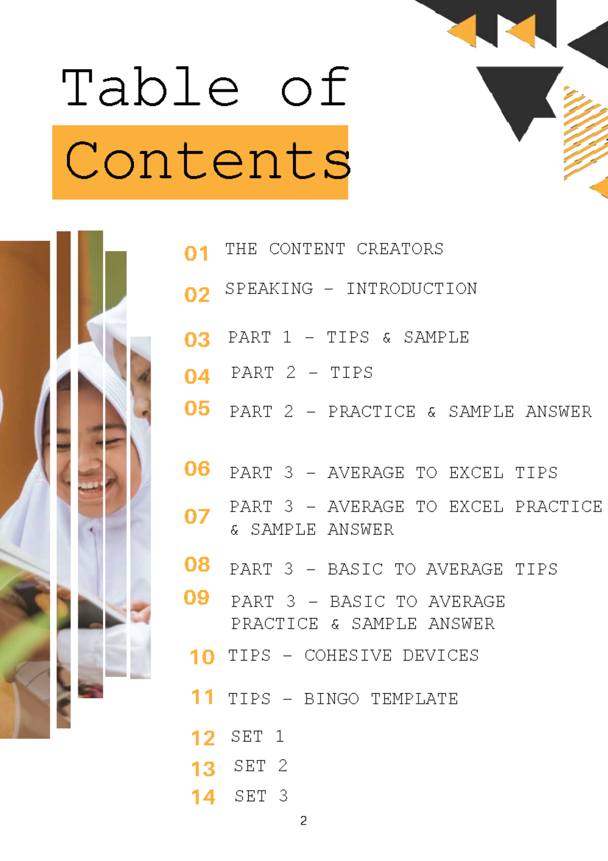Speaking 2024 - Table of Contents 01 02 THE CONTENT CREATORS SPEAKING ...
