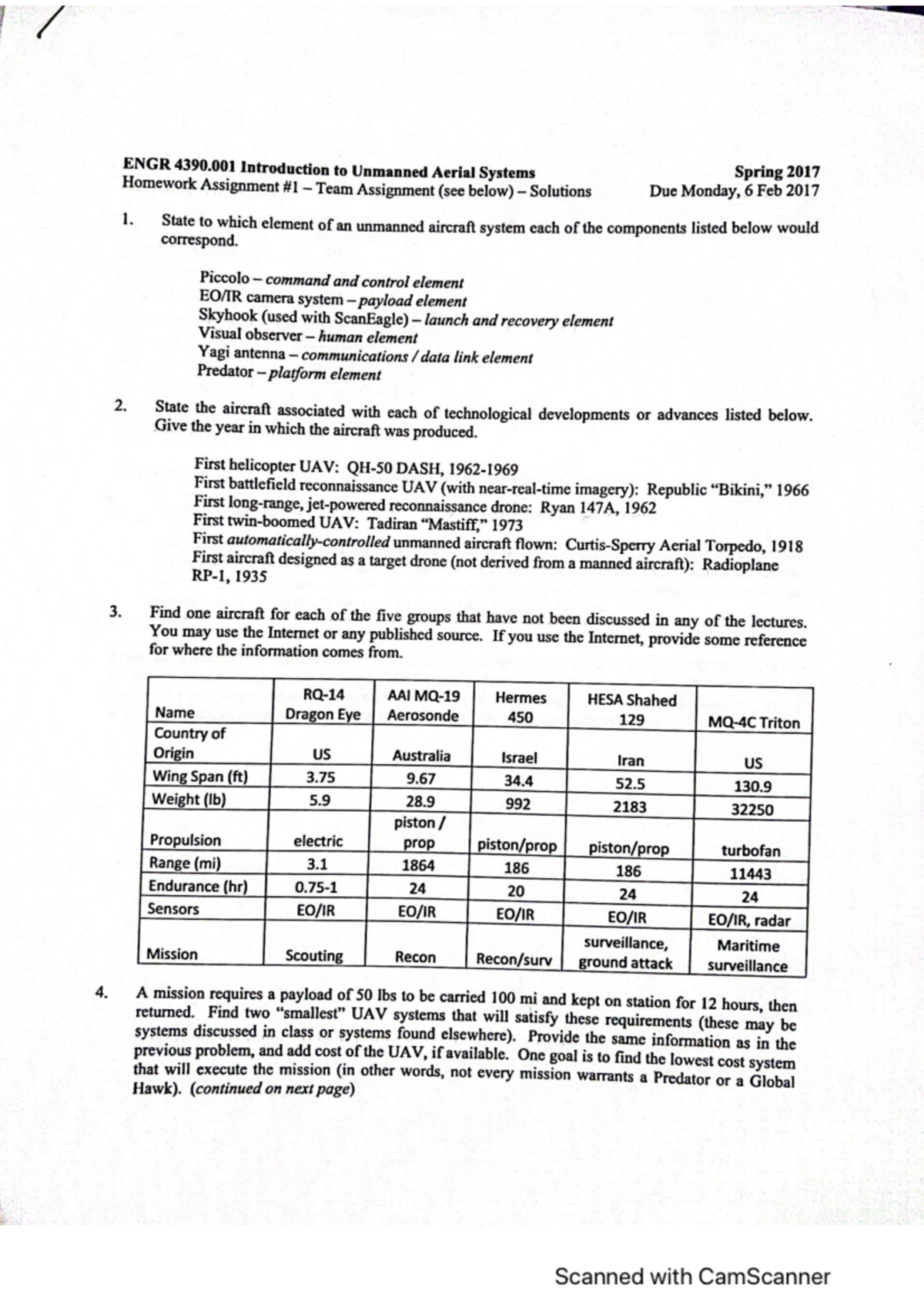 ENGR 4390.001 Homework #1 solutions - ENGR 4390 - Studocu