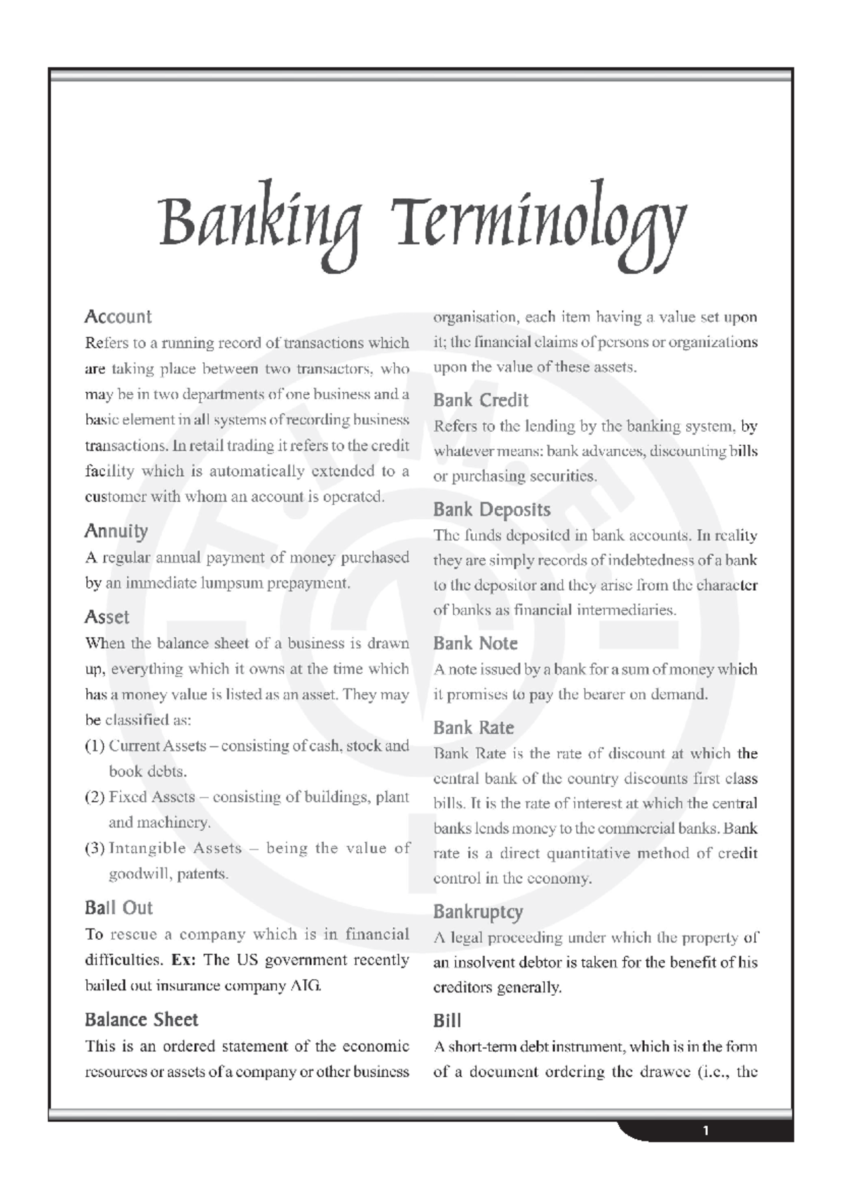 Banking-Terminology - All the needful banking terminologies for end ...