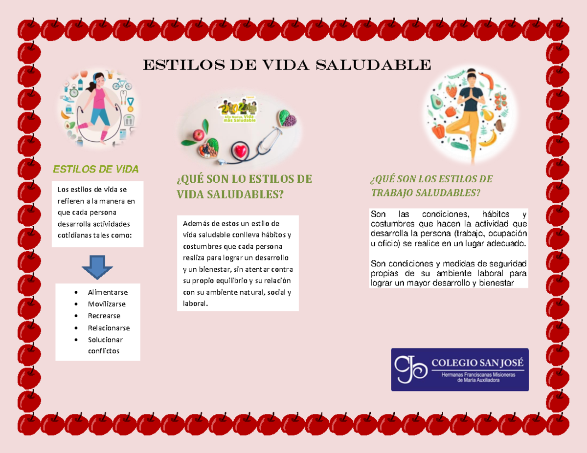 Poster estilo de vida saludable - ESTILOS DE VIDA Estilos de vida saludable Los estilos de vida ...