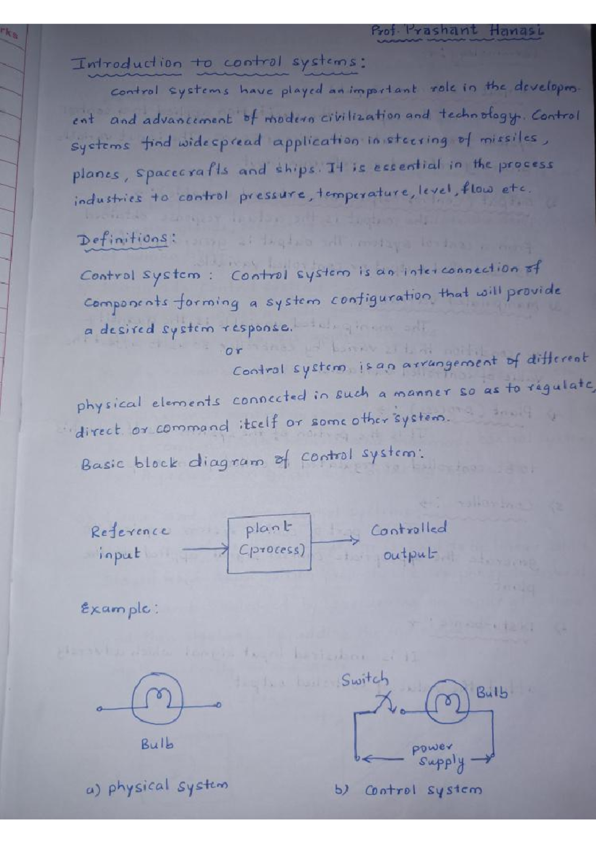 Cs Module 1 Prof Prashant Hanasi Introduction To Control Systems