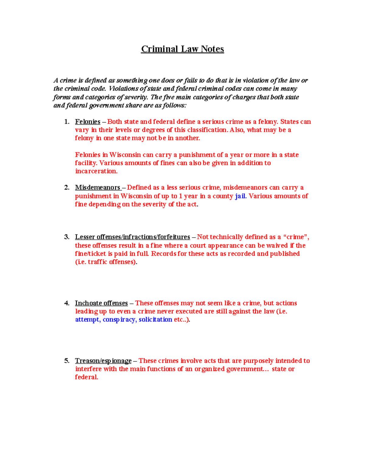 Criminal Law Notes for december 2021 yonsei uni law. do as you ...