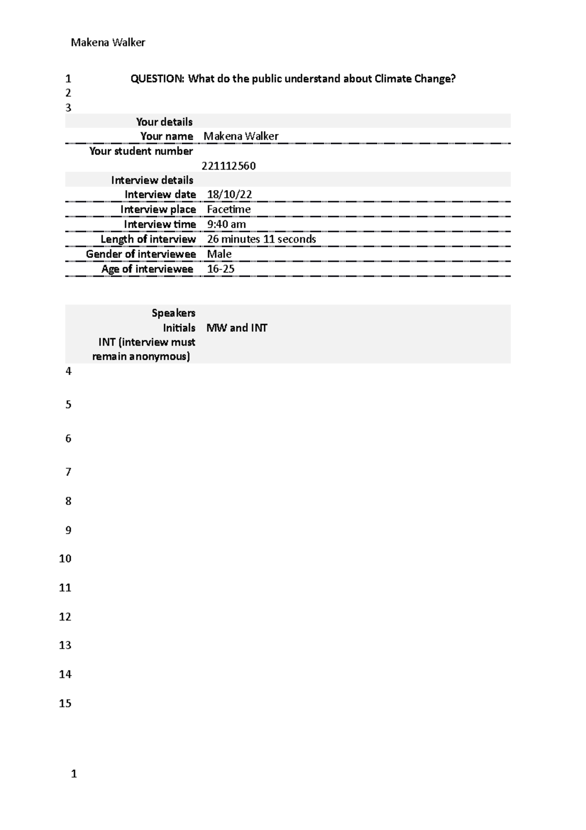WEEK 4- interview transcript - Makena Walker - QUESTION: What do the ...