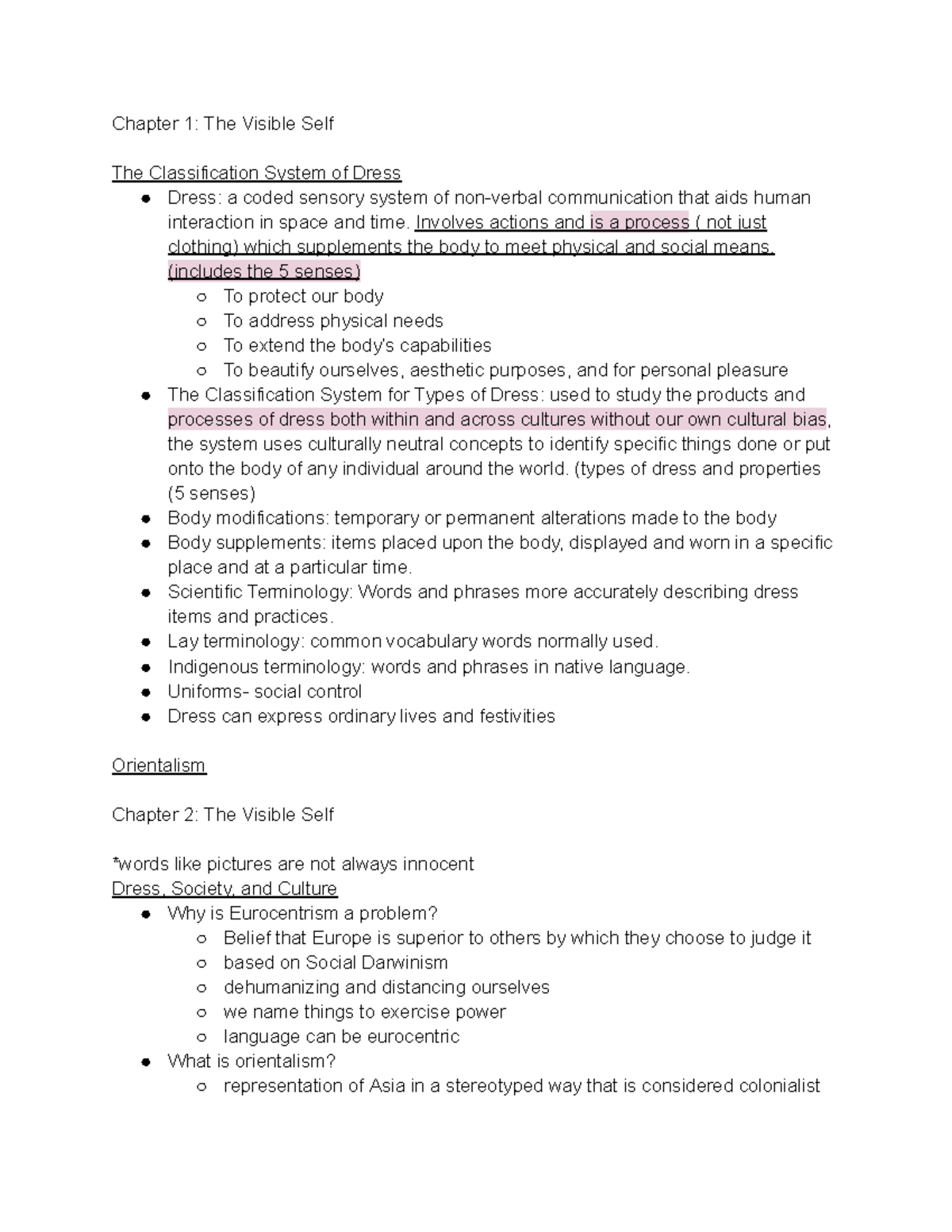 Dress, Society, and Culture - Chapter 1: The Visible Self The ...