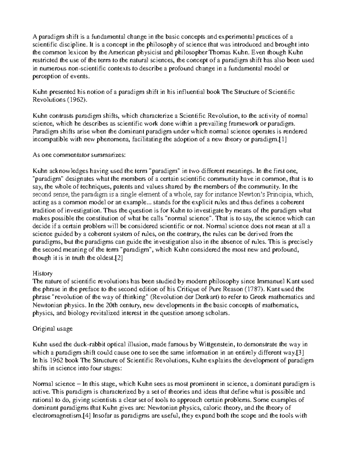 CHEM 4223 DF 08 - CHEM 4223 DF 08 - A paradigm shift is a fundamental ...