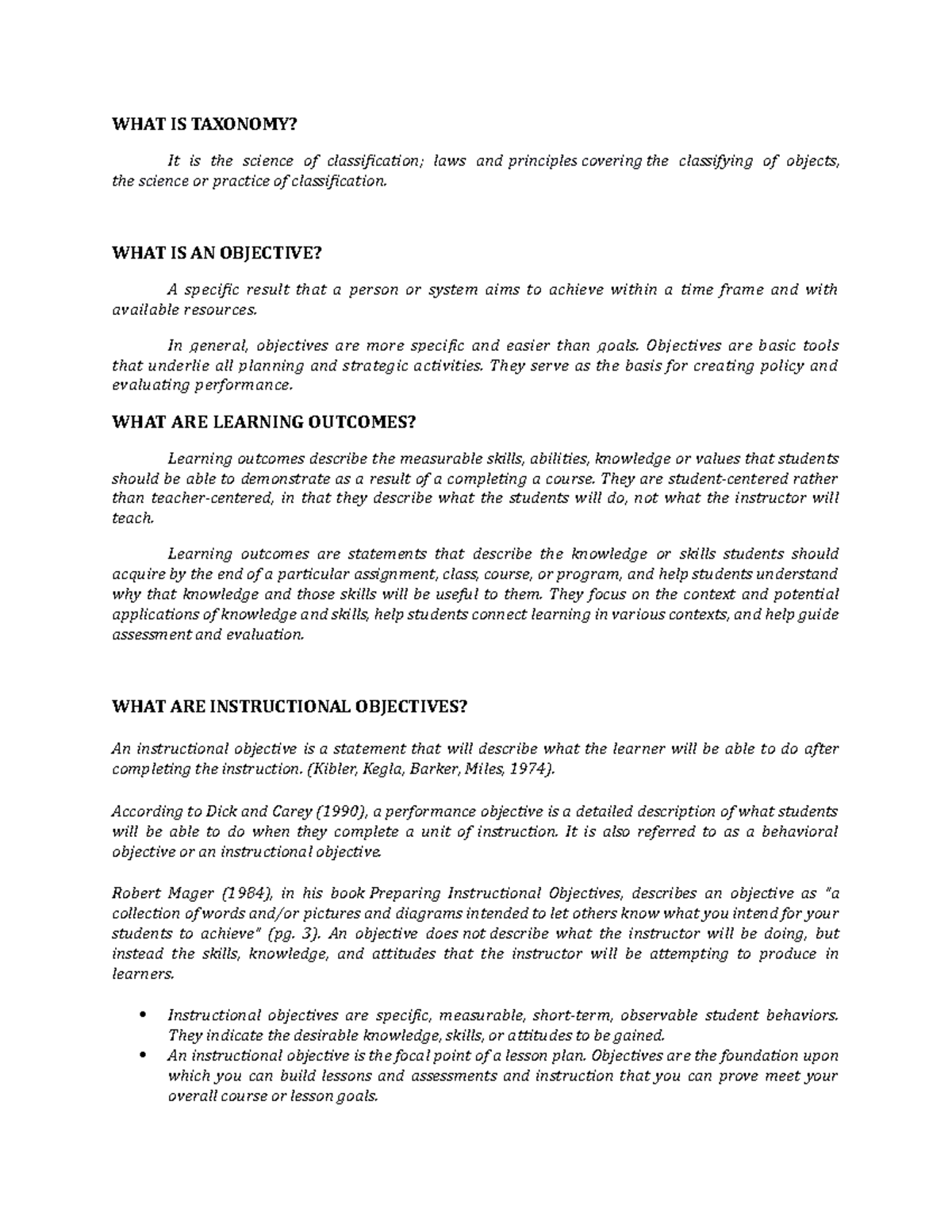 BBTLED ICT Blooms-Taxonomy Guide for your objectives - WHAT IS TAXONOMY ...