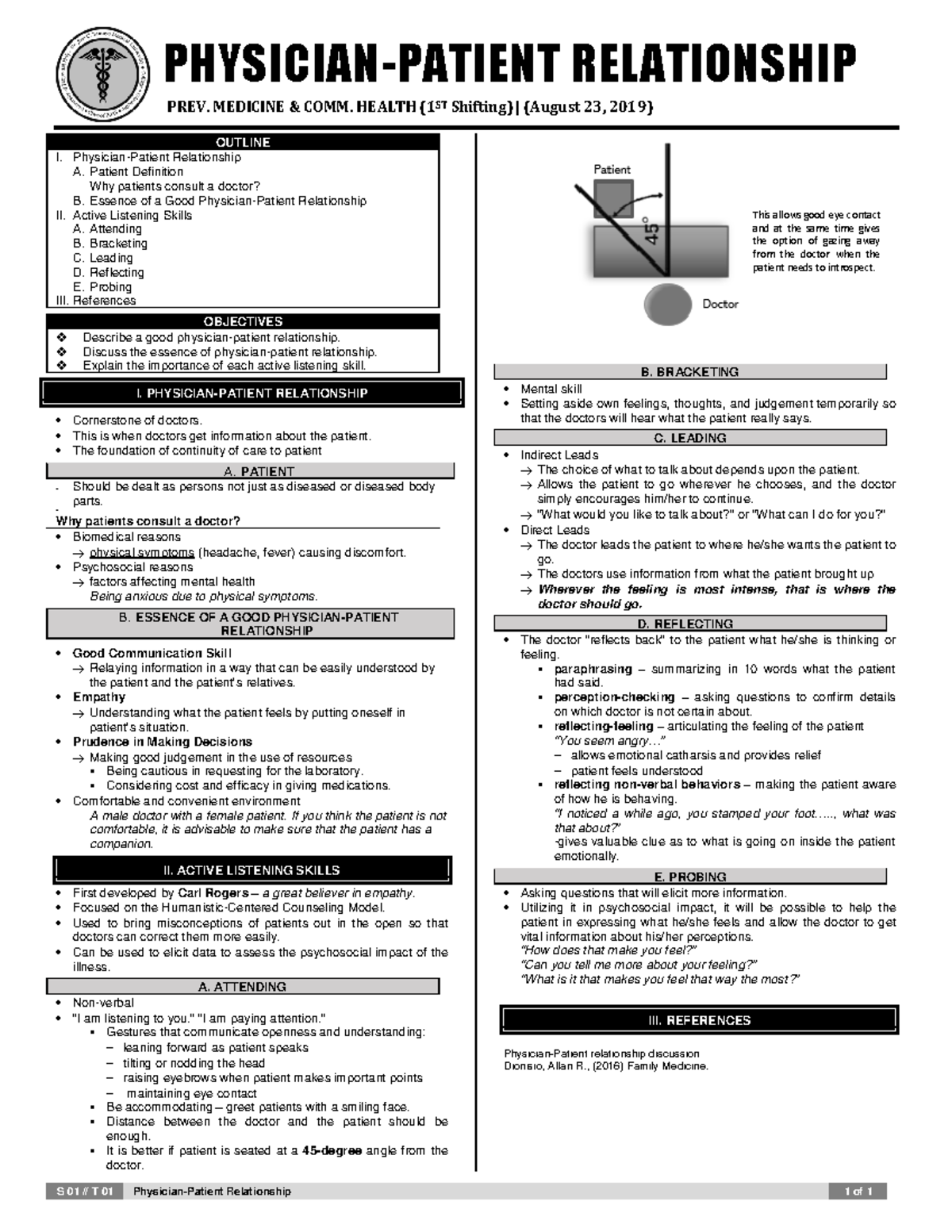 Physician-Patient Relationship - Physician-Patient Relationship A ...