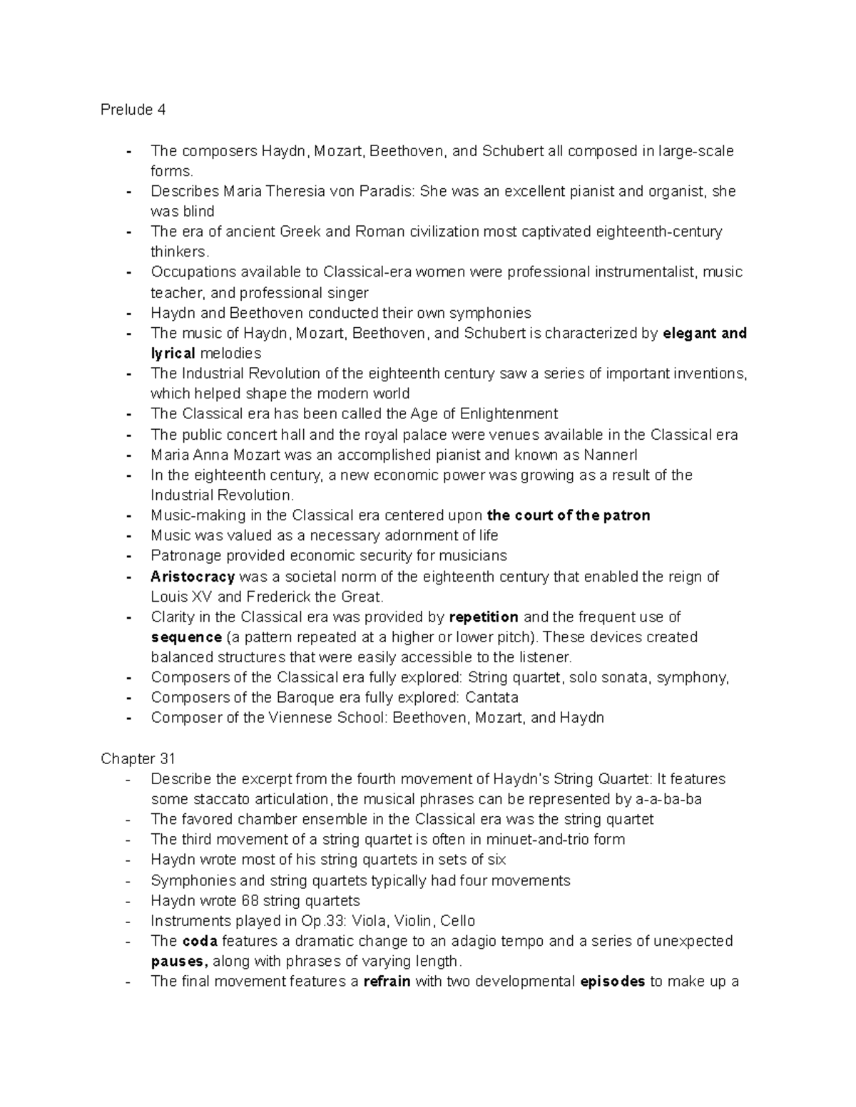 Classical Era - InQuizative answers - Prelude 4 - The composers Haydn ...