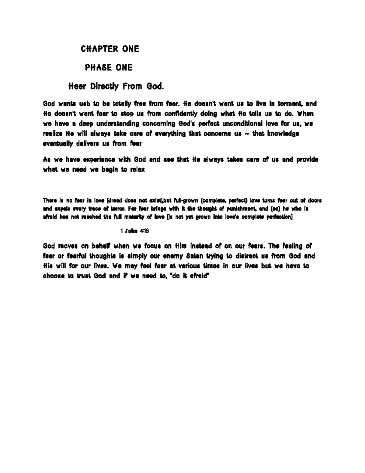 Chapter ONE-WPS Office - CHAPTER ONE PHASE ONE Hear Directly From God ...