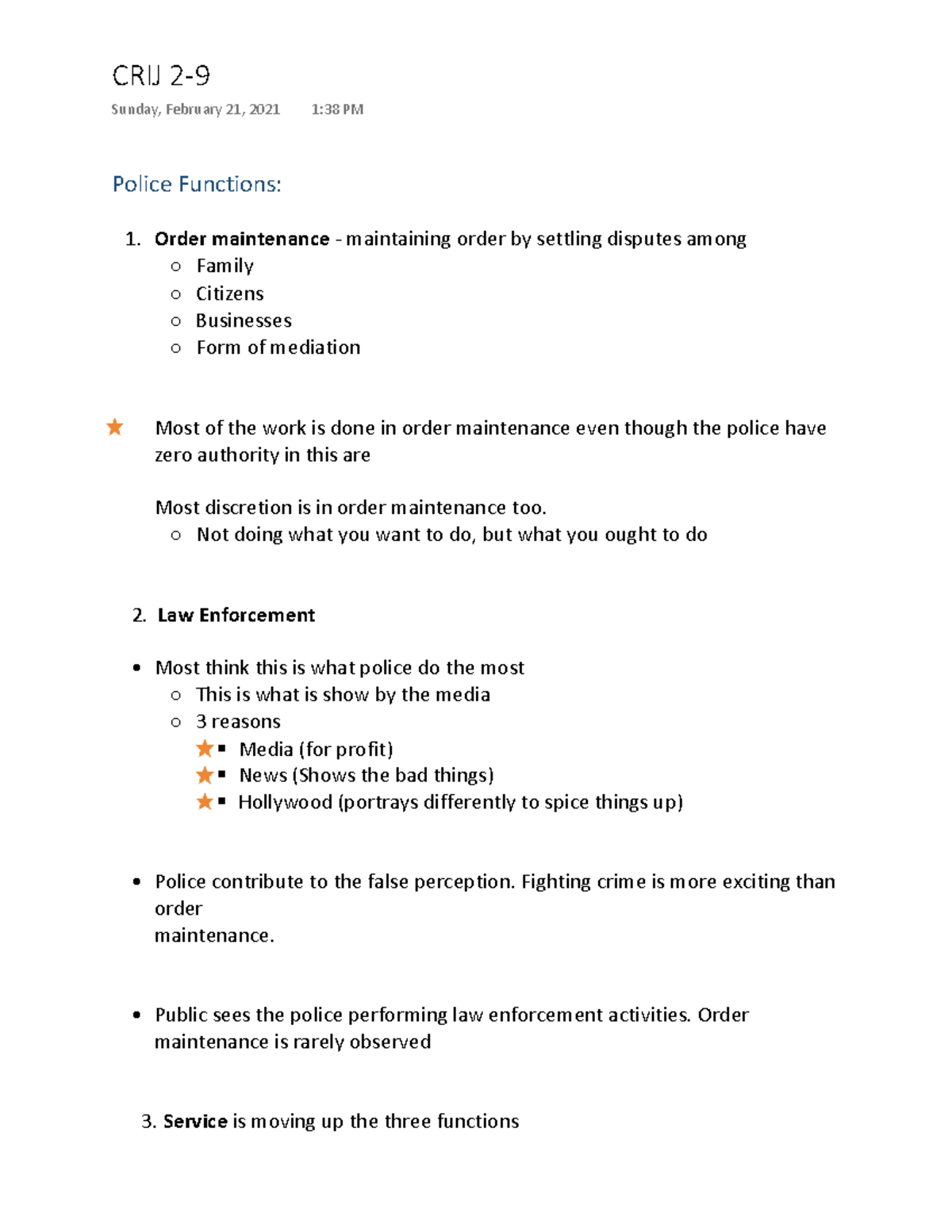 6 - Lecture notes, Important terms and concepts. Professor: David ...