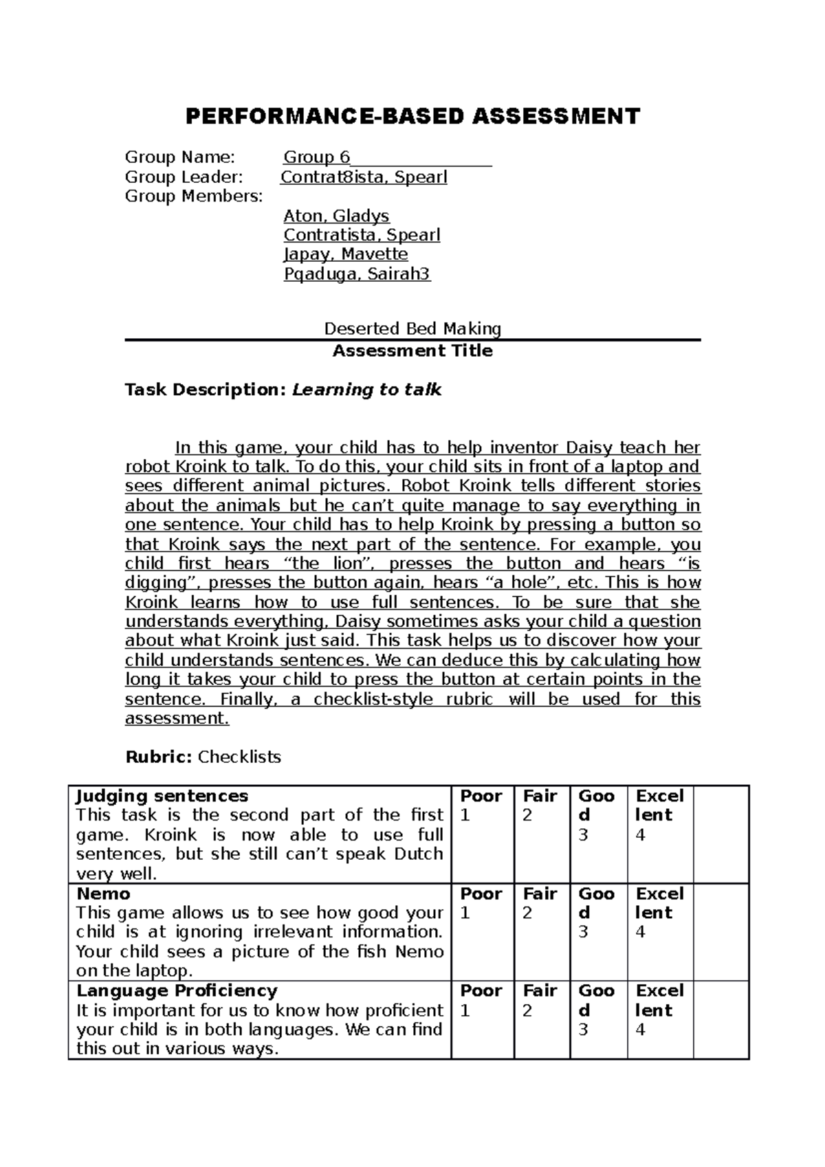 3C Group-6 Performance- Based- Assessment - Copy - PERFORMANCE-BASED ...
