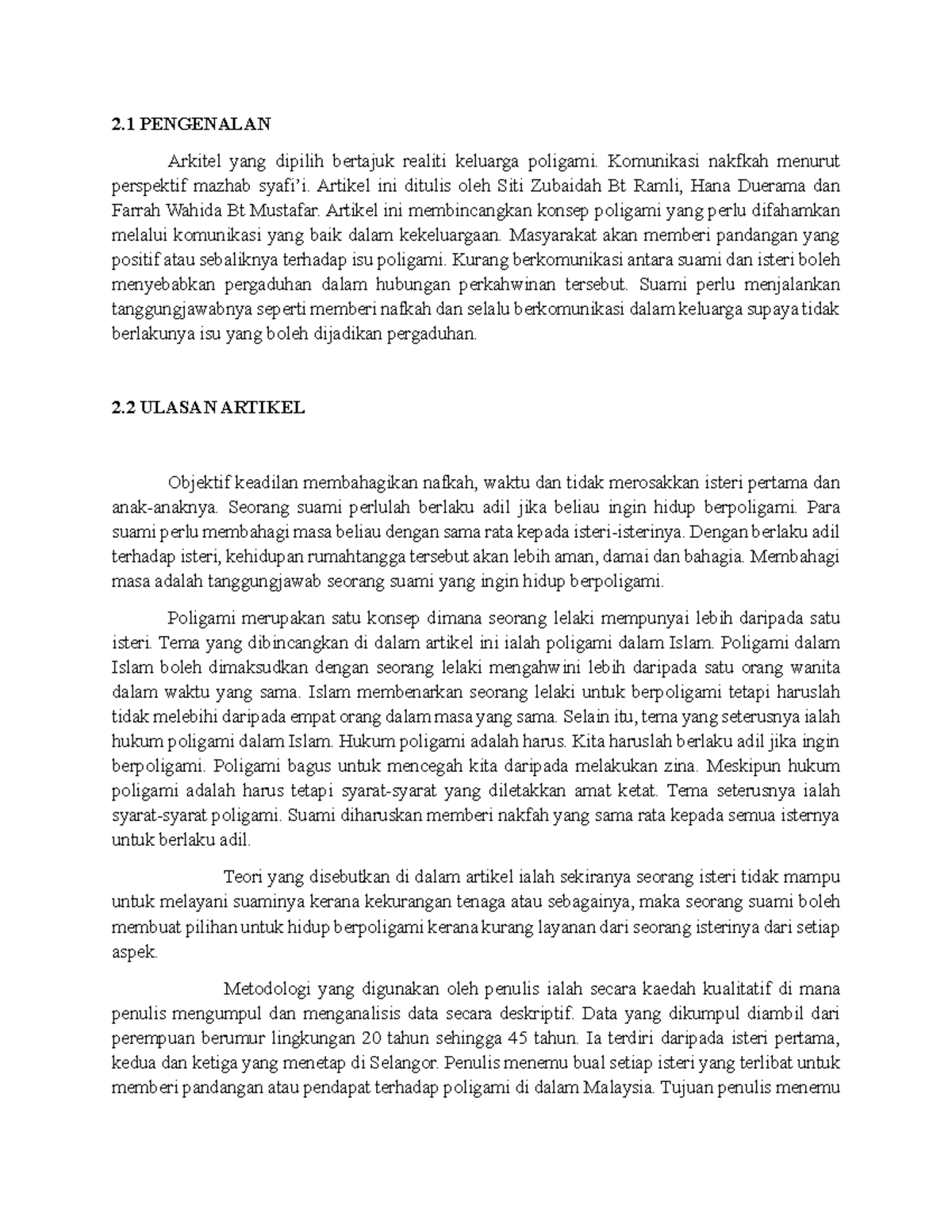 Ulasan artikel ctu - 2 PENGENALAN Arkitel yang dipilih bertajuk realiti ...