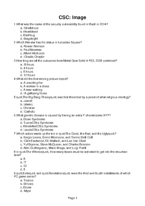 CSC128 Paper 2 - CSC: Midterm Question 1: Category: Mythology Type ...