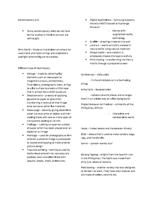 Art Appreciation Summative Assessment 1 - In this example, art through ...
