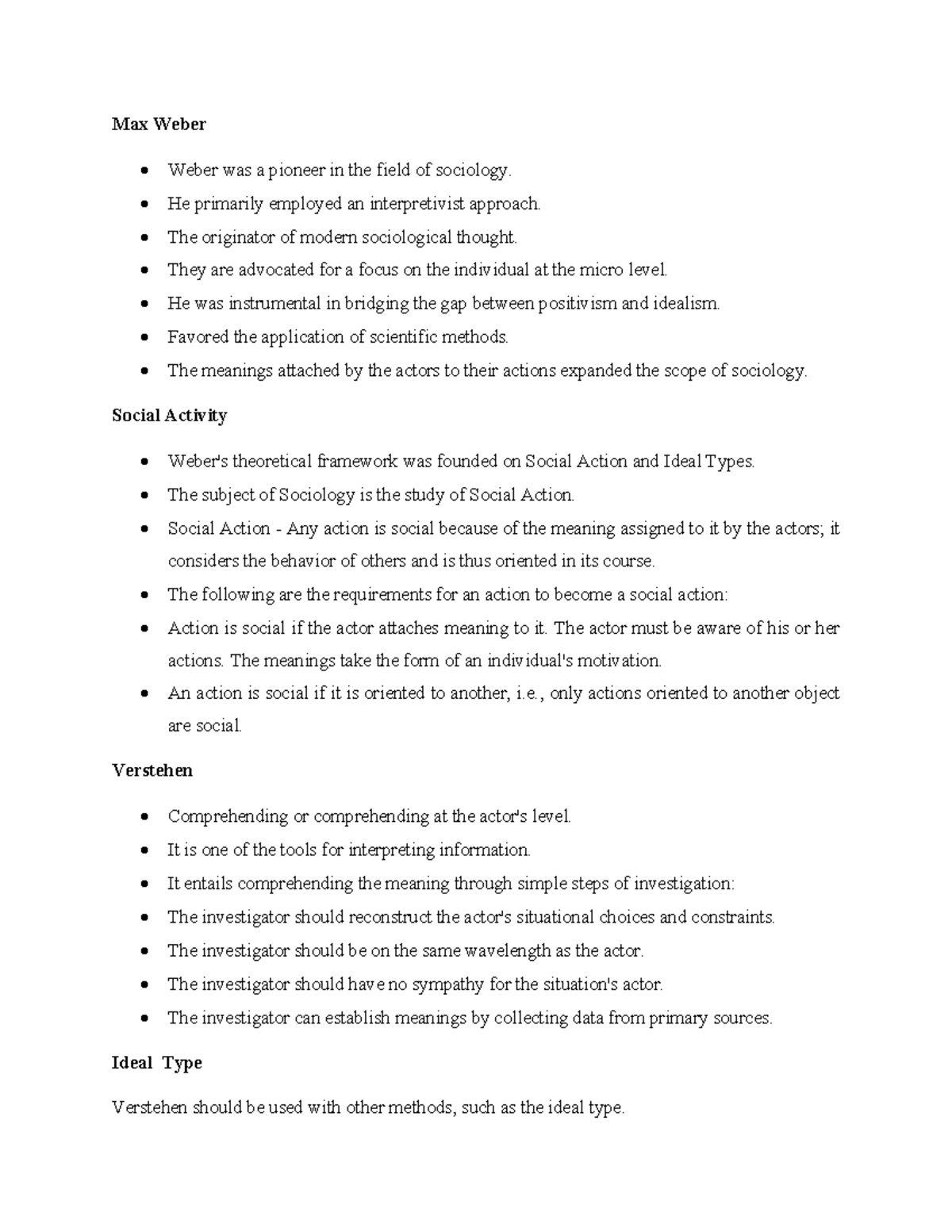 Max Weber - Max Weber Weber was a pioneer in the field of sociology. He ...