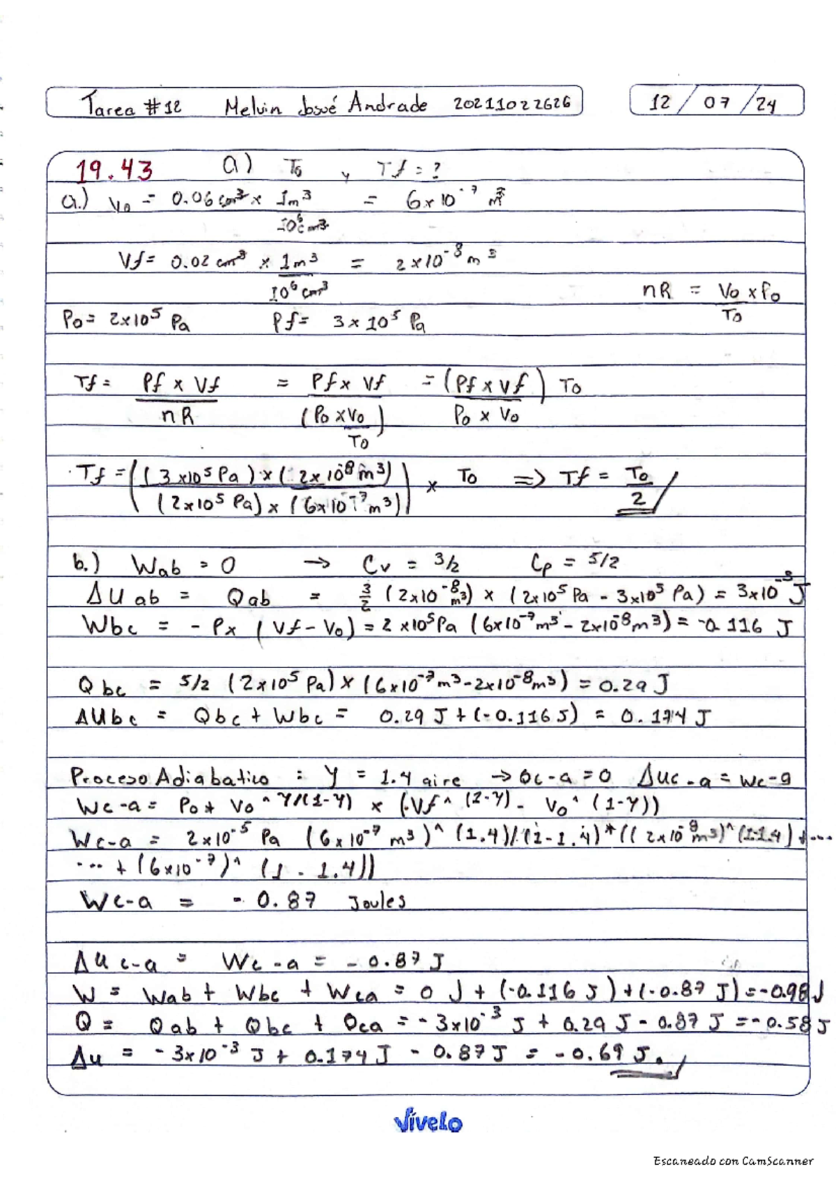 Tarea #12 - Tarea # 12 Melvin bsue Andrade 20211022626 12/07/24 19 a ...