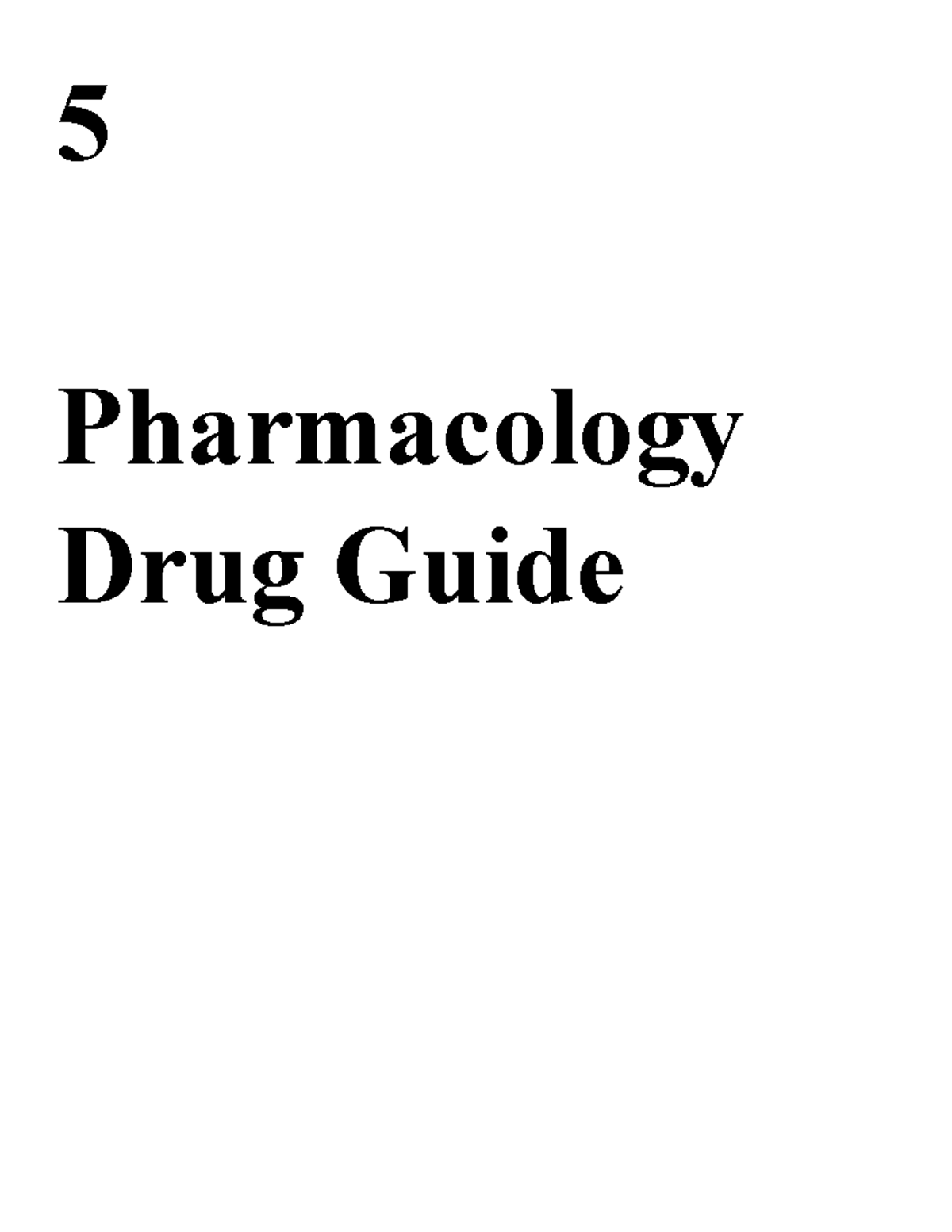 summary of Pharmacology Drug Guide and tips for memorizing them - 5 ...