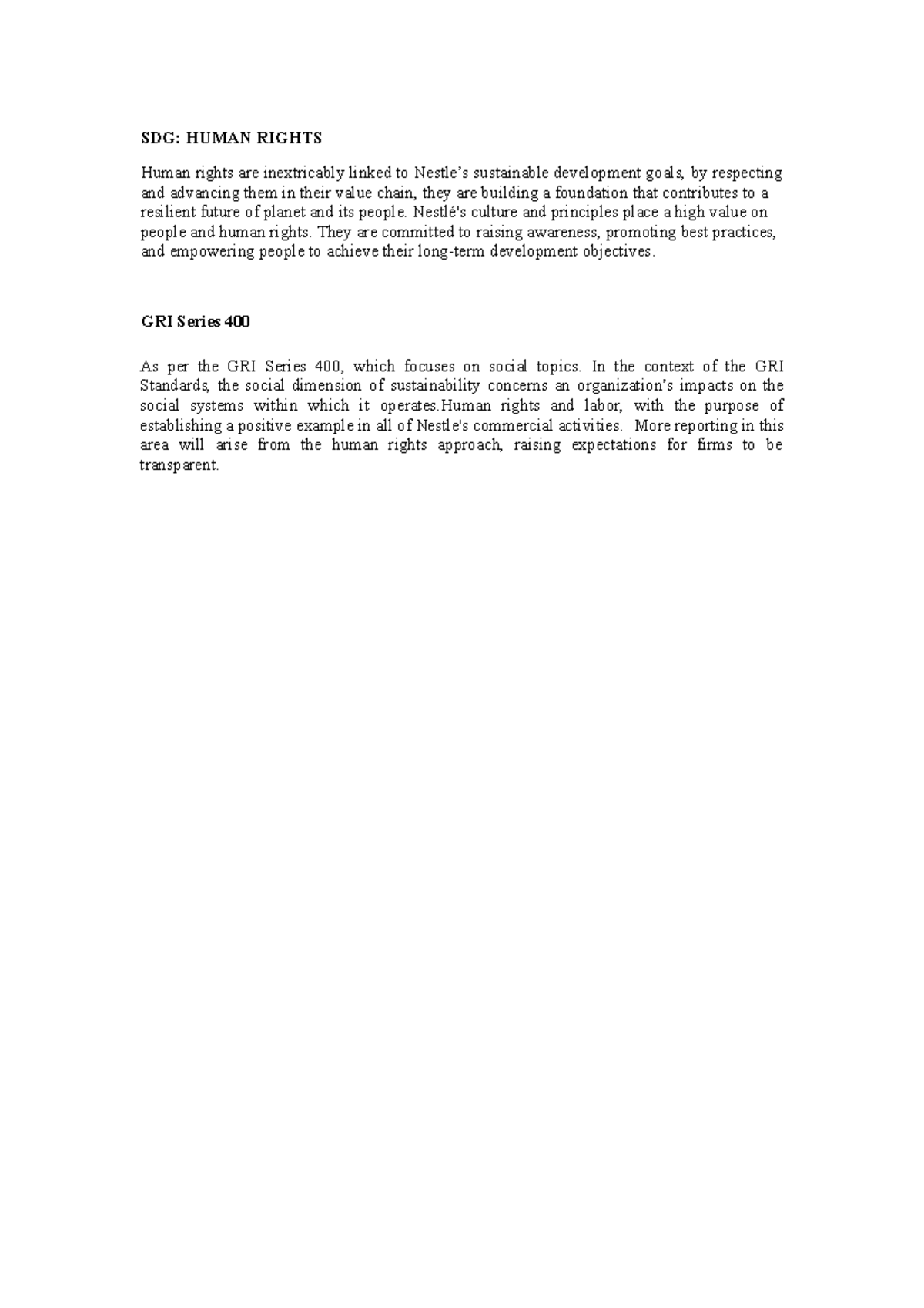 Sustainable Development Goals - Strategic - SDG: HUMAN RIGHTS Human ...
