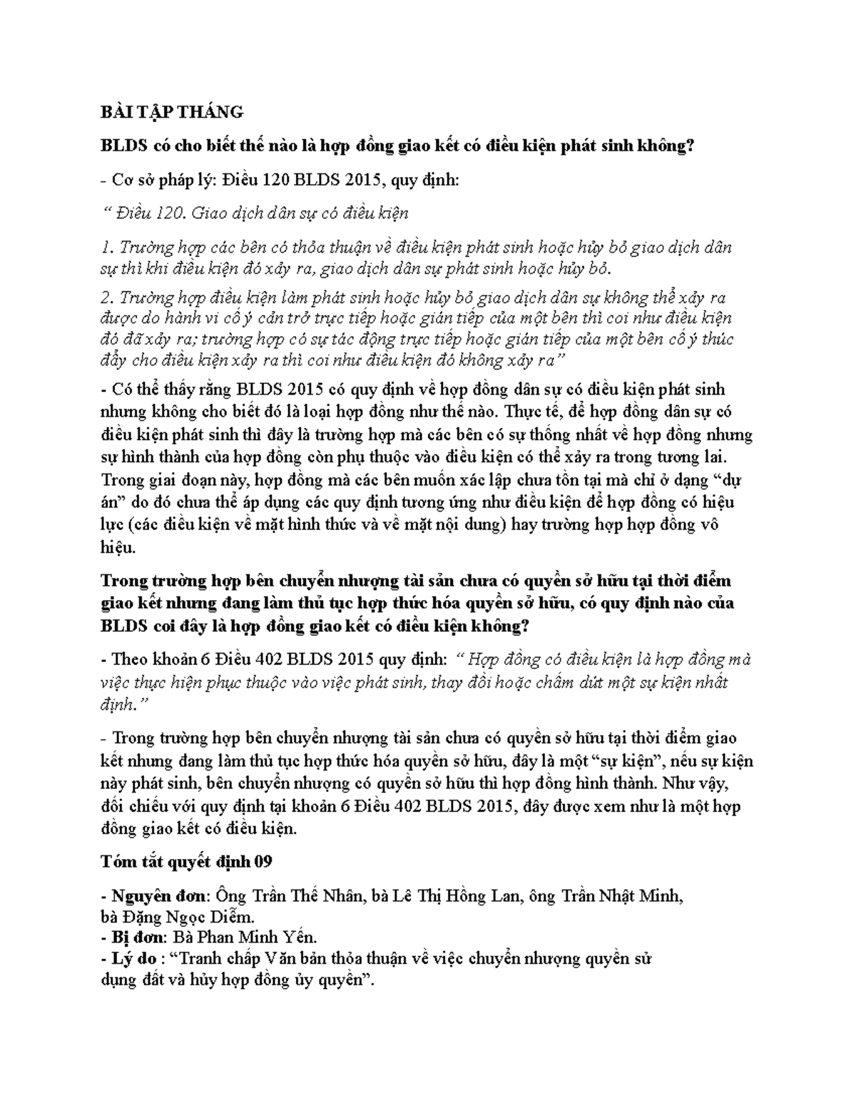 BÀI TẬP Tháng - ádffg - BÀI TẬP THÁNG BLDS có cho biết thế nào là hợp ...