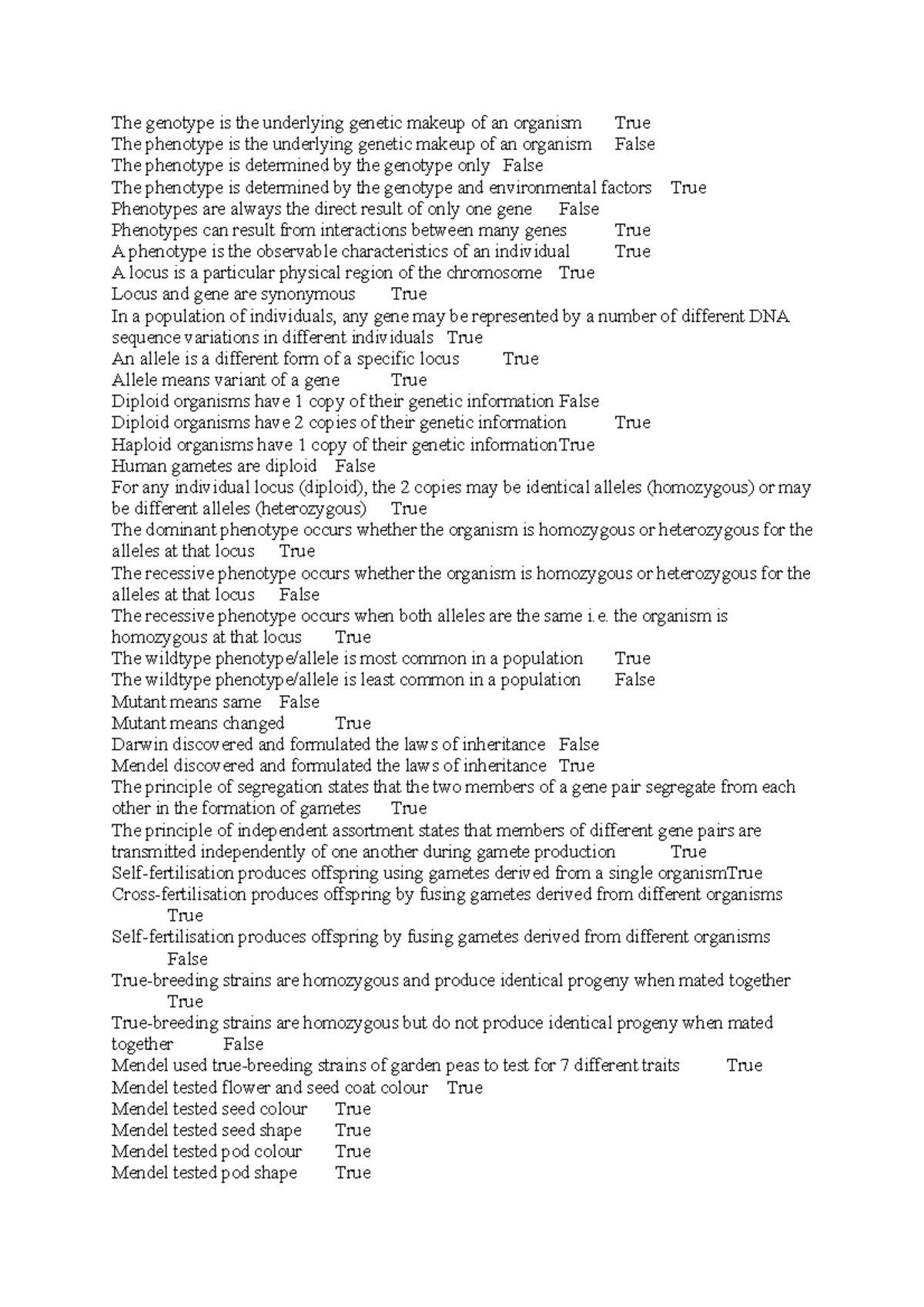 BLGY1232 MCQ Summary Introduction To Genetics The Genotype Is The blgy1232-mcq-summary-introduction-to-genetics-the-genotype-is-the