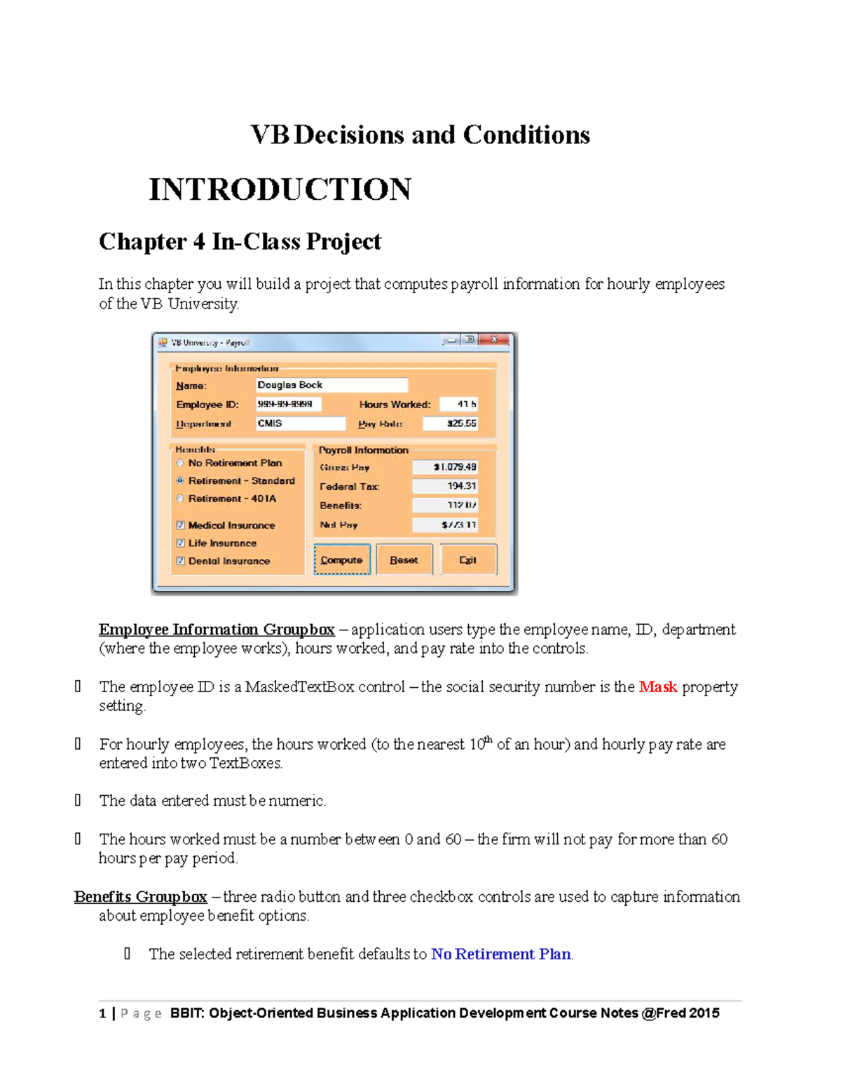 Chapter 4 Decisions Application Programming Vb Decisions And Conditions Introduction 