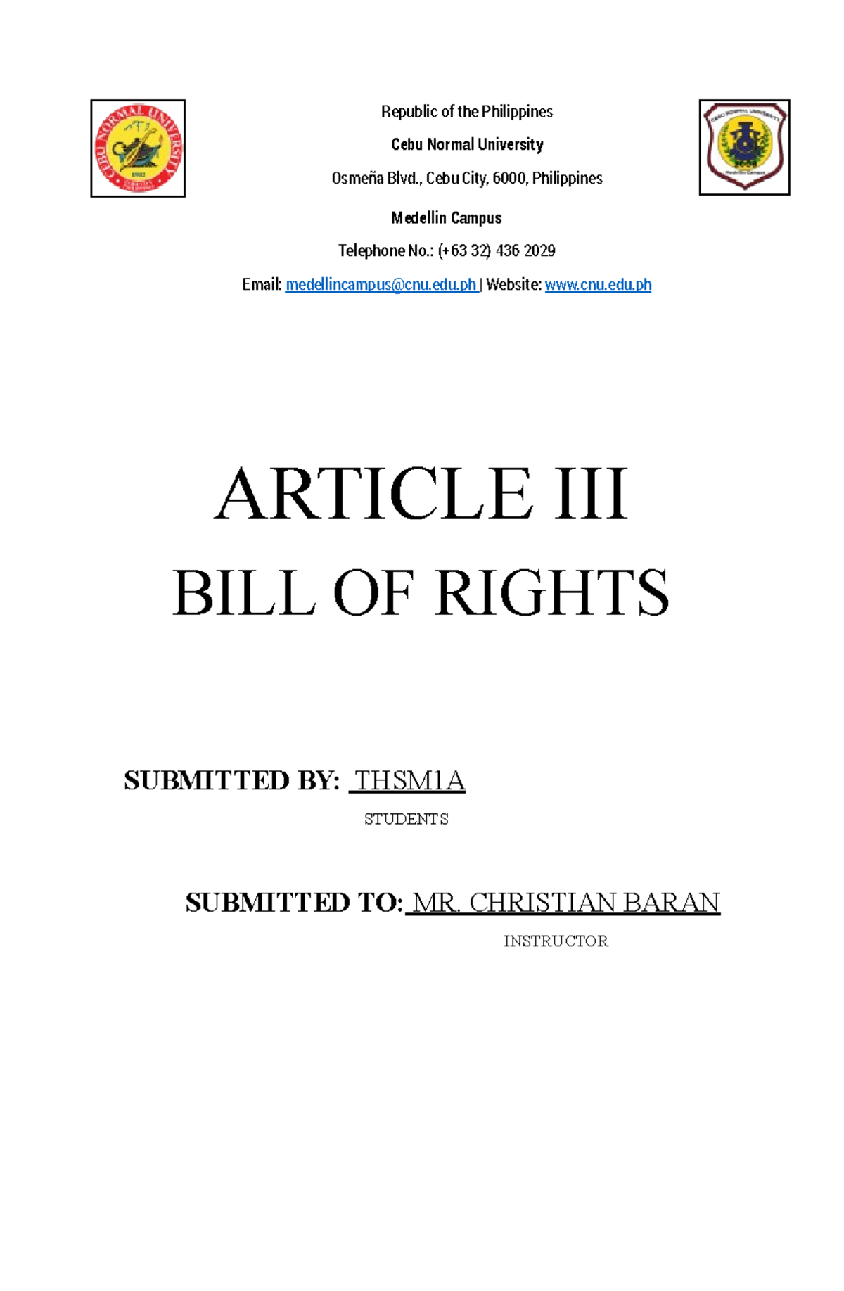 RPH - Education - Republic of the Philippines Cebu Normal University ...
