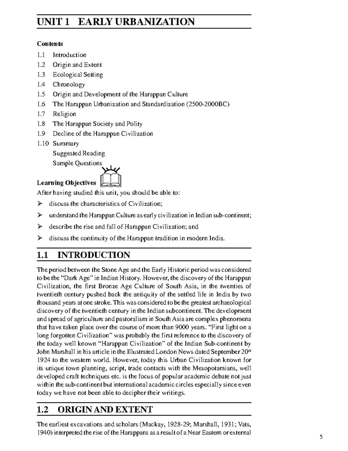 Unit-1 - Thank you - Early Urbanization UNIT 1 EARLY URBANIZATION ...