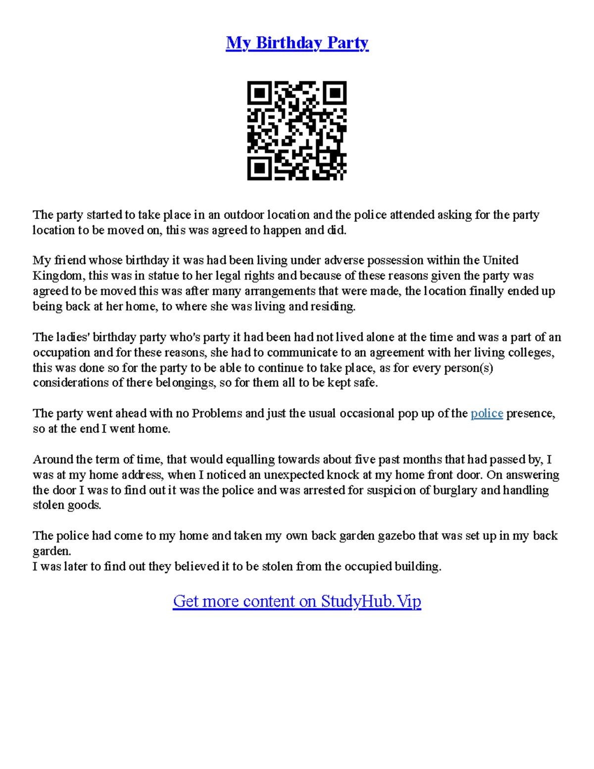 Essay Birthday Party - My Birthday Party The party started to take ...