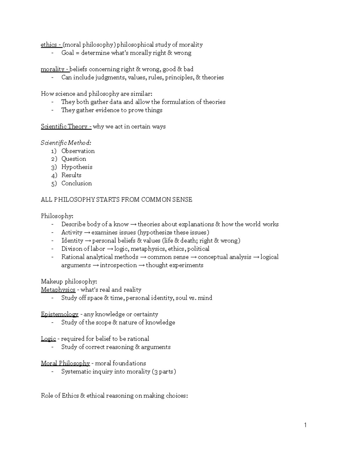 Phil 150 Final Exam Study Guide - ethics - (moral philosophy ...