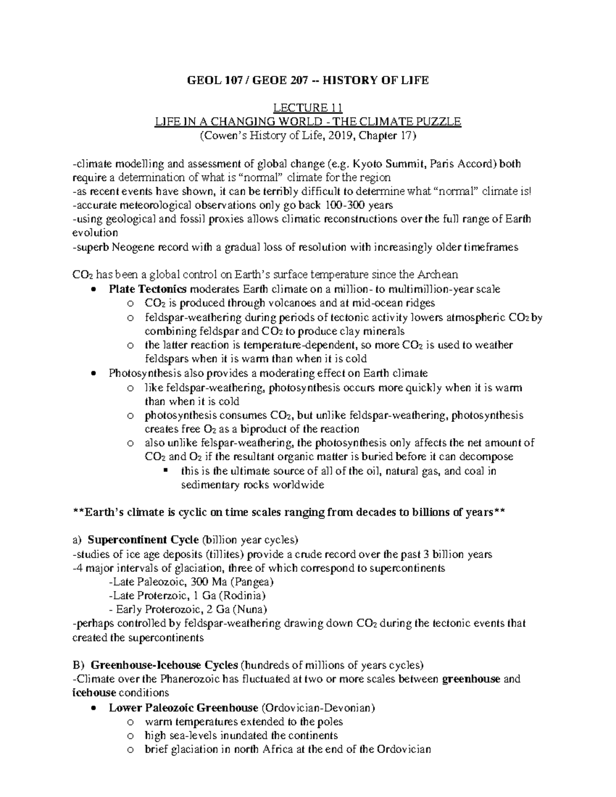 Geol107-lecture 11 2022 Climate puzzle complete - GEOL 107 / GEOE 207 ...