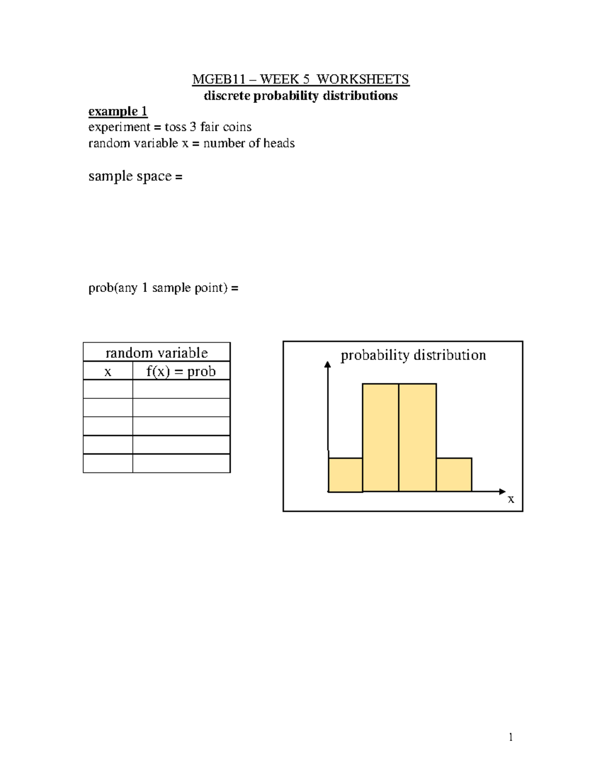 MGEB11 Week5 Worksheets - 1 MGEB11 – WEEK 5 WORKSHEETS discrete ...