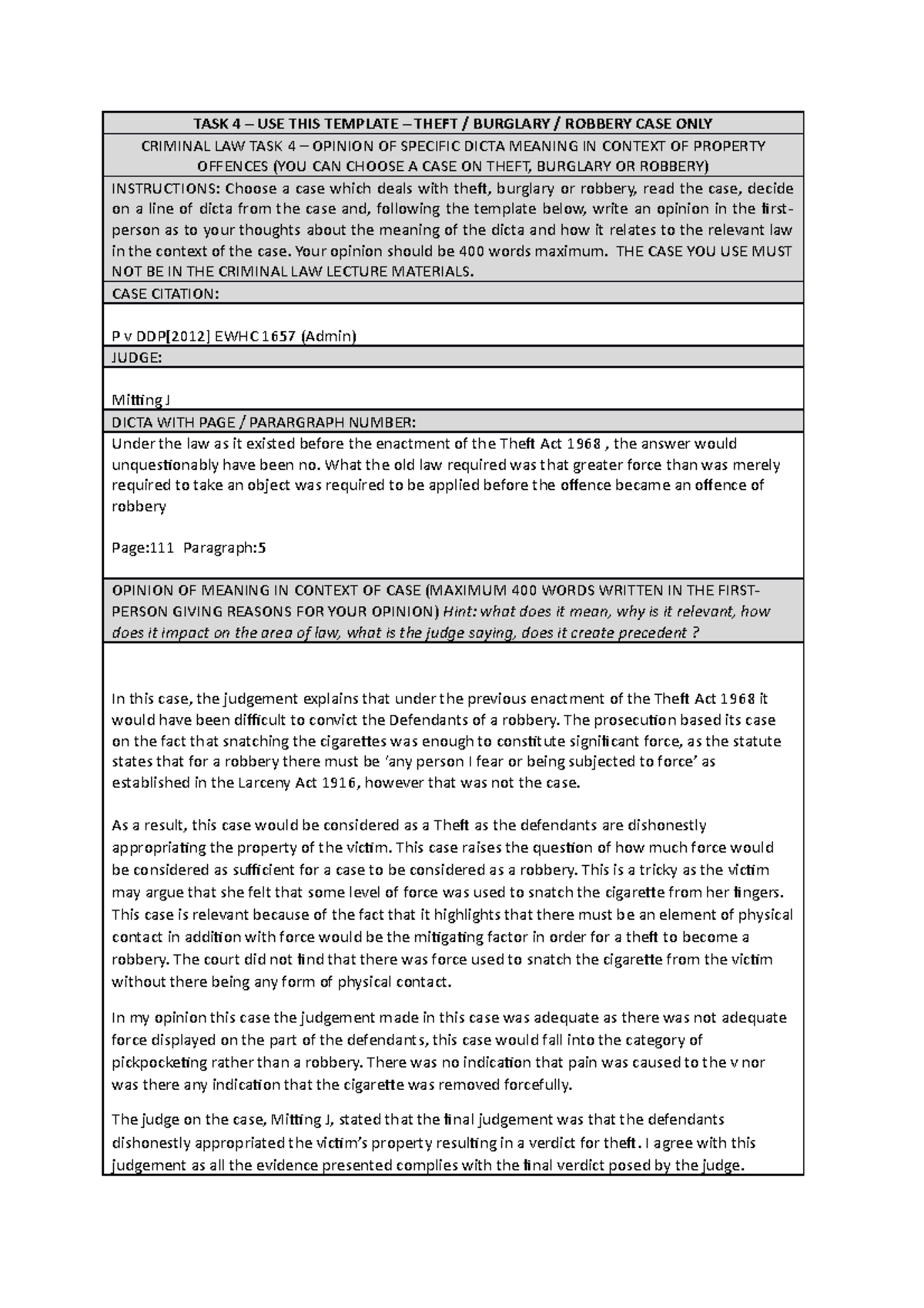 TASK FOUR[ 2165] CLAW will help you - TASK 4 – USE THIS TEMPLATE ...