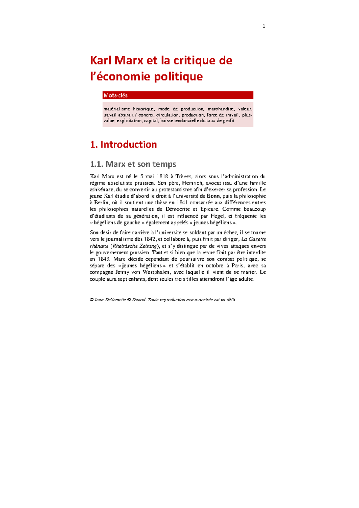 Karl Marx - Marchandise et exploitation - Karl Marx et la critique de l ...