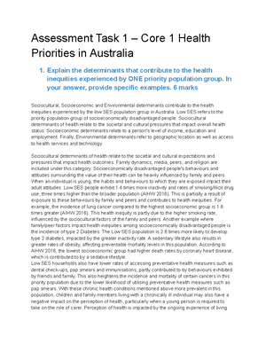 Pdhpe Resources - Assessment Task - Health Priorities in Australia ...