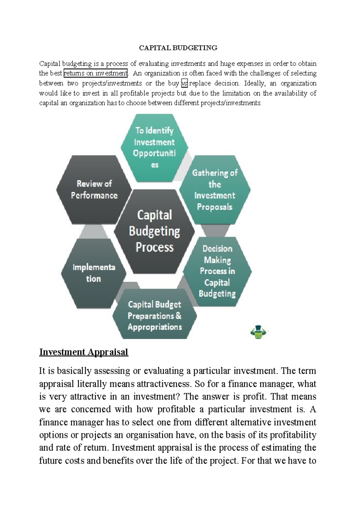 M2- Part 2- Capital Budgeting Cap Budgeting - CAPITAL BUDGETING Capital ...
